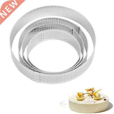 Perforated Round Tart Ring Set Metal Stainless Steel Mini Fo