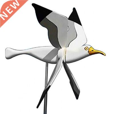 Metal Decorative Anti-rust Seagull Shape Bird Go Windmill