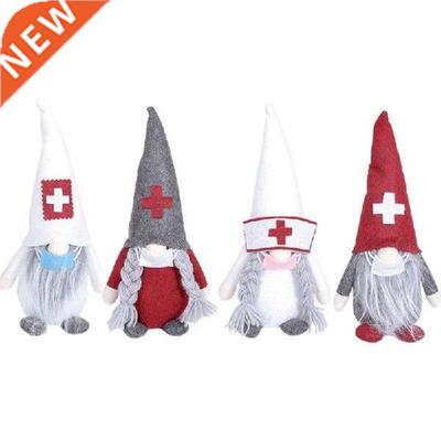 Topi Panjang Natal Mainan Boneka Lembut Santa Gnome Swedia