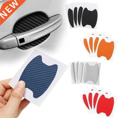 4Pcs/Set Car Door Sticker Carbon Fiber Scratches Resistant v