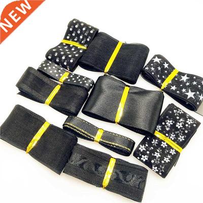 10Yards/pack Lots Styles black Mix 10-40MM Width Printed