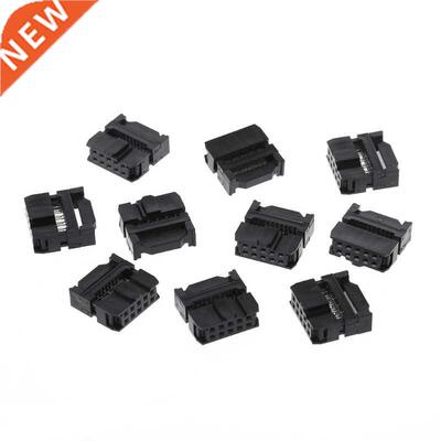 10 Pcs FC-10P 2x5Pin Row Pitch 2.54mm IDC Socket Connector F