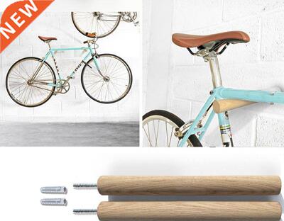 Wall Mount Bike Rack / Handmade Bike Sticks Made of Wood Hoo