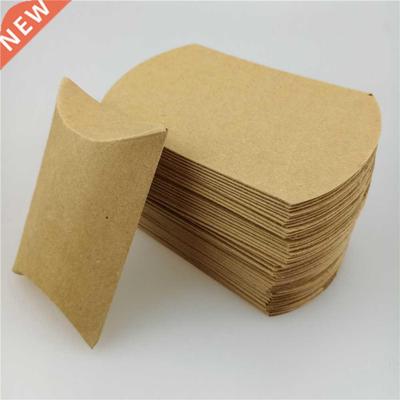 10 pcs Paper Bag Pillow Shape Kraft Paper Candy Box Christma