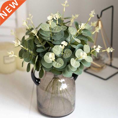 10pcs Eucalyptus Artificial Silk Flowers Wedding Hotel Meeti