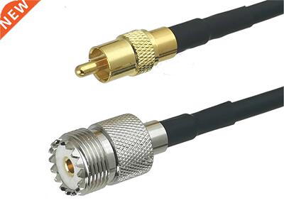 1Pcs RG58 UHF SO239 Female jack to RCA TV Male plug Straig