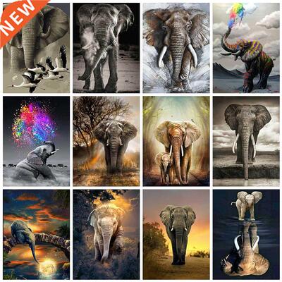 Evershine 5D DIY Diamond Painting Elephant Full Square Diamo