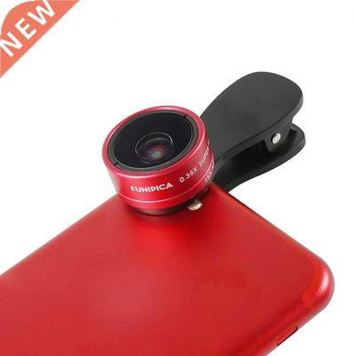 in1 Clip-on HD Lenses Kit Fisheye 0.6X Wide Angle 15X Macr