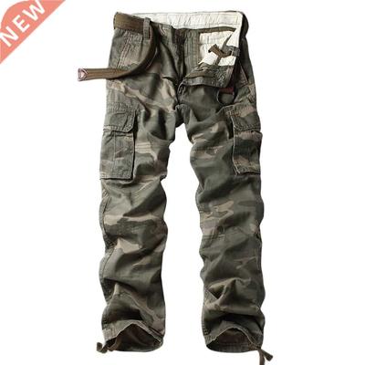 Man Cargo Pants Military Style Tactical Army Trousers Pocket