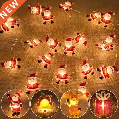 Santa Claus Garland Snowman Light Christmas Decorations for