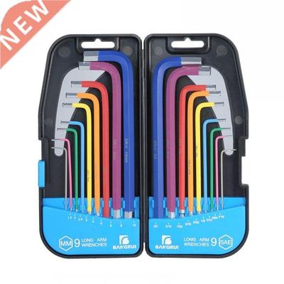 18PCS L-Key Set Metric Star Long Arm Ball End Hex Key Set Ch