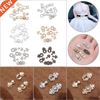 5Sets 15/18mm Mini Metal Belt Buckle Doll Bags Clothes Shoes