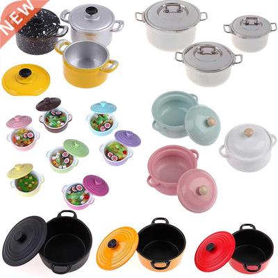 Hot Pot 1:12 Dollhouse Miniature Metal Cooking Soup Pot Cook