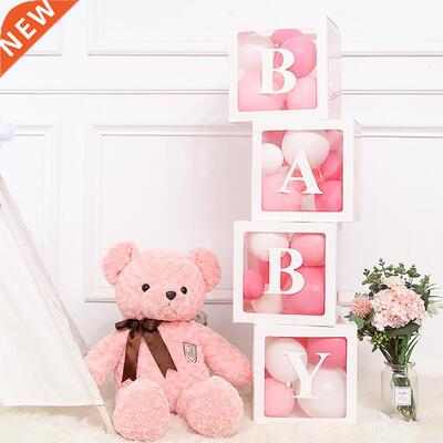 Alphabet Name Transparent Packing Box Birthday Balloon Box W