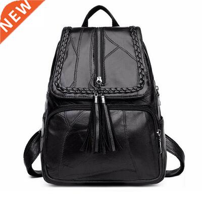 New Retro Faion Zipper Ladies Backpack PU Leather High Qua