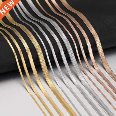Ble Snake Chain Stainless Steel Necklaces Unisex Men Choke