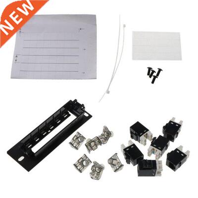 6 Port CAT6 Patch Panel FTP LAN RJ45 Network Cable Adapter K