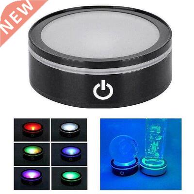 LED Light Base With Sensitive Touch Switch Round Colorful