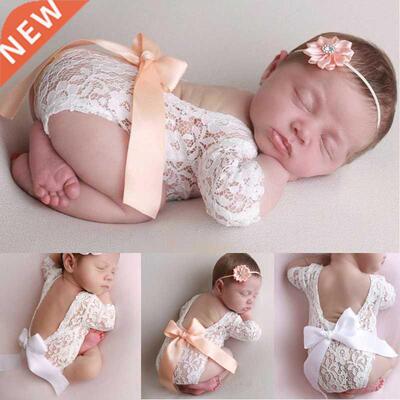 Baby Romper Deep V Backless Newborn Photo Photograph Props L