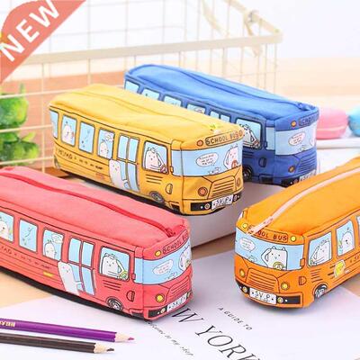 Kawaii Creative School Bus Pencil Case Large Capacity Cartoo