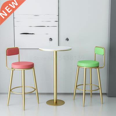 Bar stool Nordic high stool bar stool backrest front desk