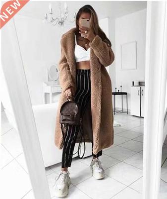 Women Faux Fur Coat Autumn Winter Coat Women Casual Solid L