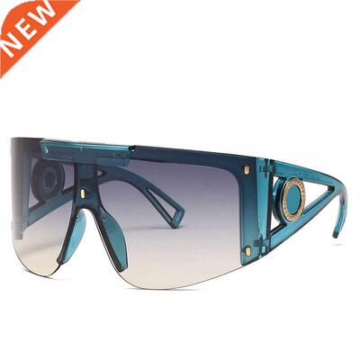 LAMOFUR 2022 Oversized Women Gradient Sunglasses Fashion Rim