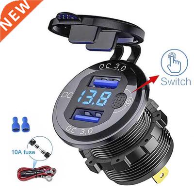 Quick Charge QC .0 6W Car Dual USB Charger Socket Waterpro