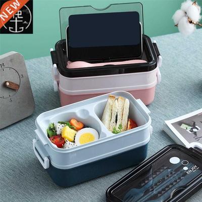 New Lunch Box Bento Box for Student Office Worker Double-lay
