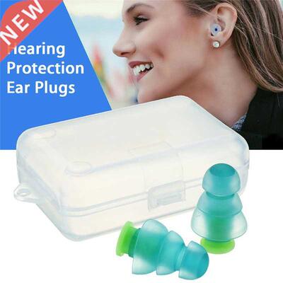 1 Pair Silicone Noise Cancelling Hearing Protection Earplugs