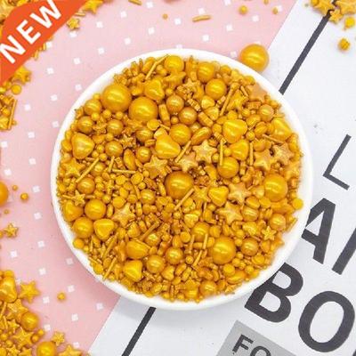 10G Edible Sprinkles For Cake Gold Candy Beads StarPearl