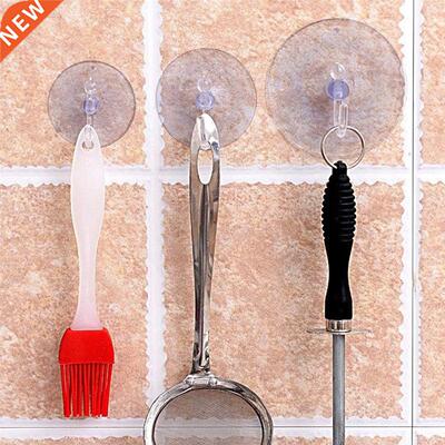 10 Pcs Transparent Wall Hooks Suckers Kitchen Bathroom Hang