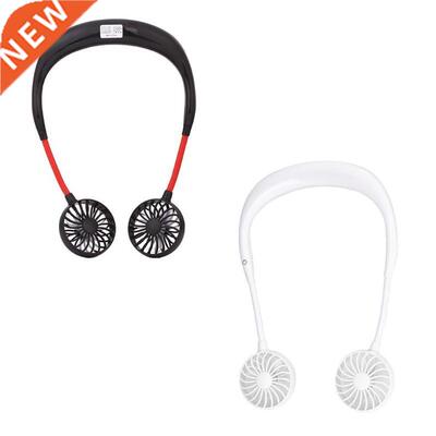 Wearable Portable Mini Double Wind Head Neckband Fan Hand Fr