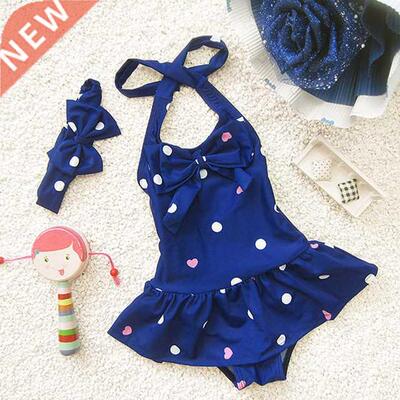 Girls swimsuit Polka dots Design Children swimwear One-Piece