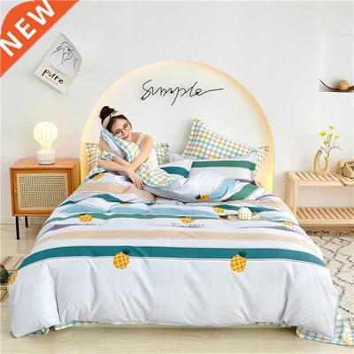 Kuup Cartoon Bedding Set Double Sheets Soft /4pcs Bed Sheet
