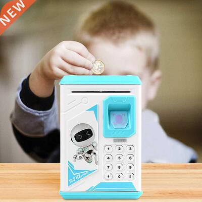 Electronic Piggy Bank Fingerprint ATM Password Money Box Chi