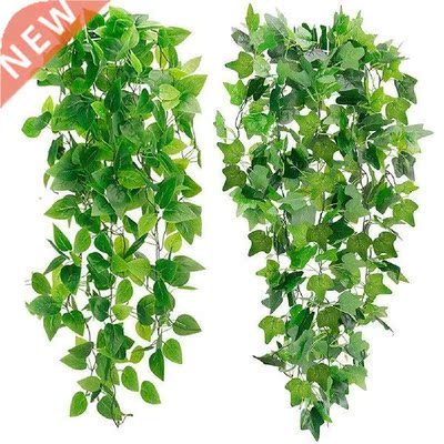 .6FT Plastic Leaves Ivy 2 Strands Artificial Vine Garland