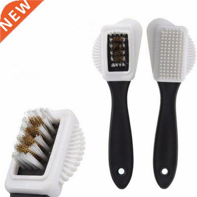 Black 3 Side Shoe Brush Cleaning Brush For Suede Nubuck Boot