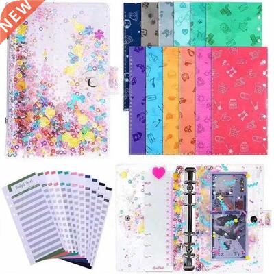 Cretive 6 Lether Budget Binder Notebook Pocket PVC Money