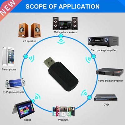 .5mm Jack USB Bluetooth-Compatible AUX Wireless Car Audio R
