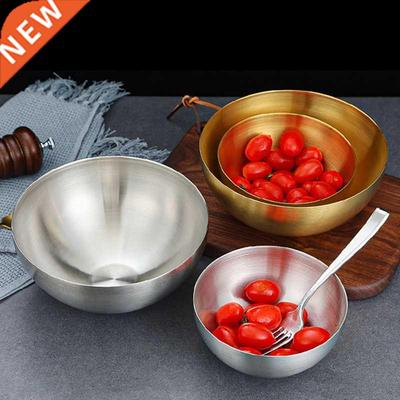Large Capacity Stainless Steel Metal Fruit Salad Bowls Soup