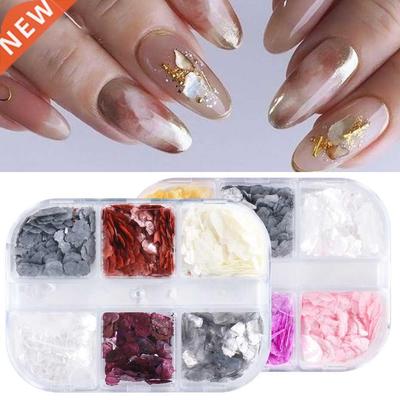 6Colors Mrble Slice Perl Nil rt Pillettes Shimmer Irreg