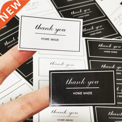 120pcs Black&White Thank You Seal Stickers Gift Seal