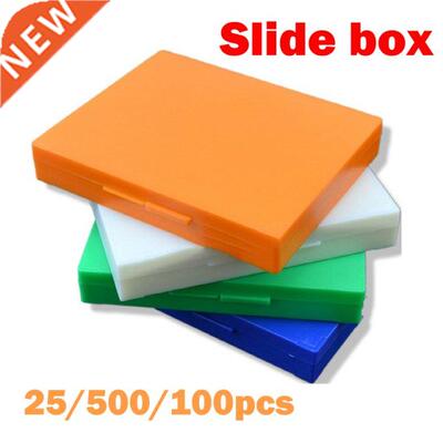 Plastic Microscope Glass Slide Box 25pcs/100pcs/500pcs Biolo