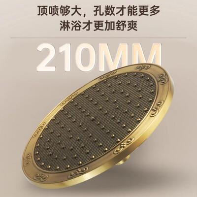 老金铜匠复古色花金色花洒洒套装全壁挂式淋浴喷头花洒一套增压花