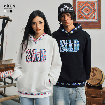 STK SmallTownKid 西兰卡普民族风STKD连帽卫衣帽衫卫衣男女外套