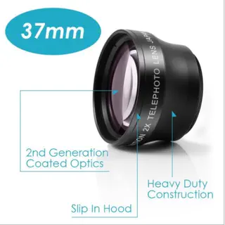 37MM2x倍增距镜增倍镜附加镜头可用于定焦标准镜头