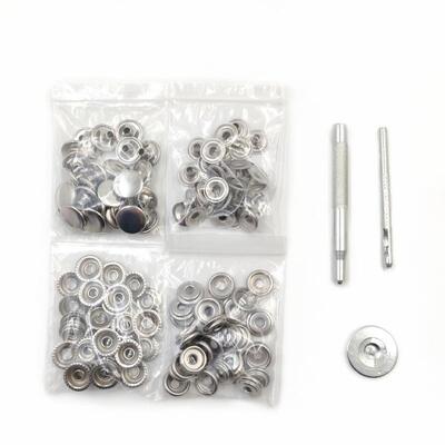 30套15m装m不锈钢大白扣篷布定按扣子固金属四合具扣VBB纽扣安工