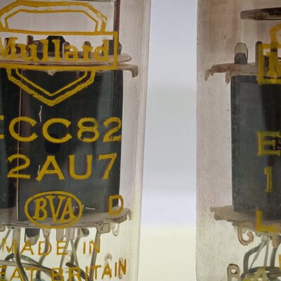 可维修英国大盾 Mullard ECC82 12AU7电子管，黄字议价