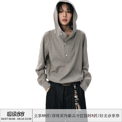 散养文化内搭打底衫格子长袖衬衫